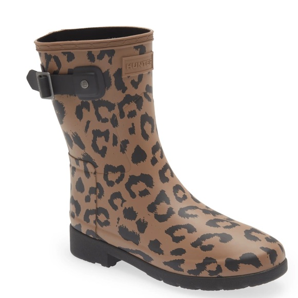 Hunter | Shoes | Original Refined Short Leopard Waterproof Rain Boot ...